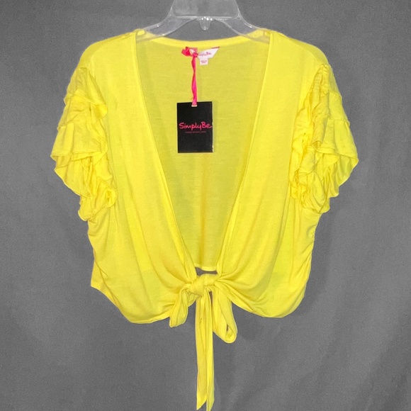 Simply Be | Tops | Yellow Tiefront Bolero | Poshmark